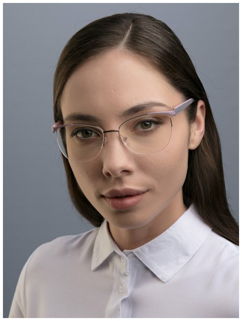 Очки для зрения с диоптриями -7,0 МосТ / Очки корригирующие женские сиреневые / Оправа для очков