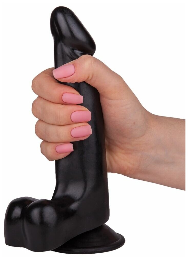 LOVETOY (А-Полимер) Фаллоимитатор ПВХ, 405000, черный, 17.8 см, M