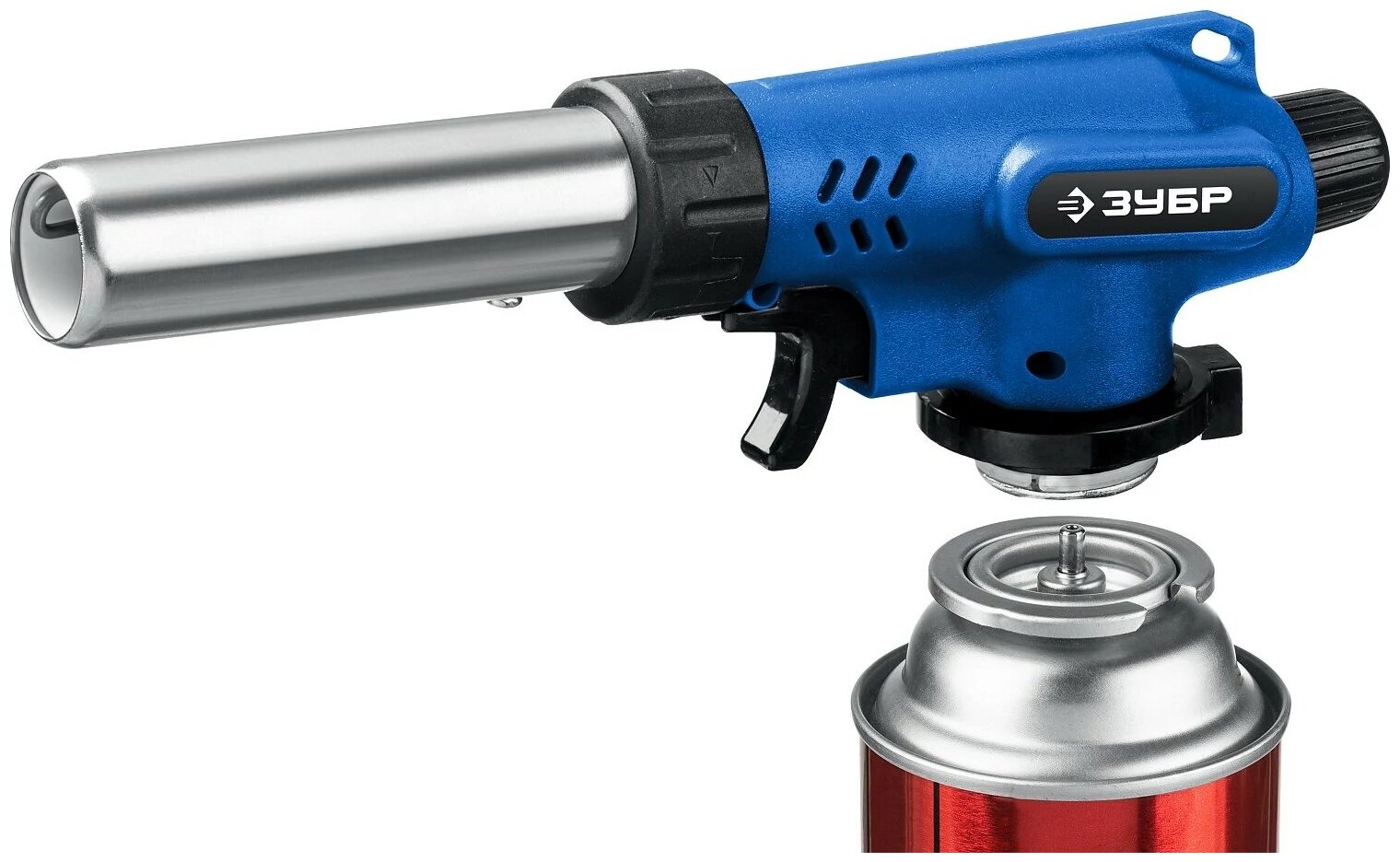 ЗУБР ГП-500, газовая горелка с пъезоподжигом, на баллон, цанговое соединение, 1300°C