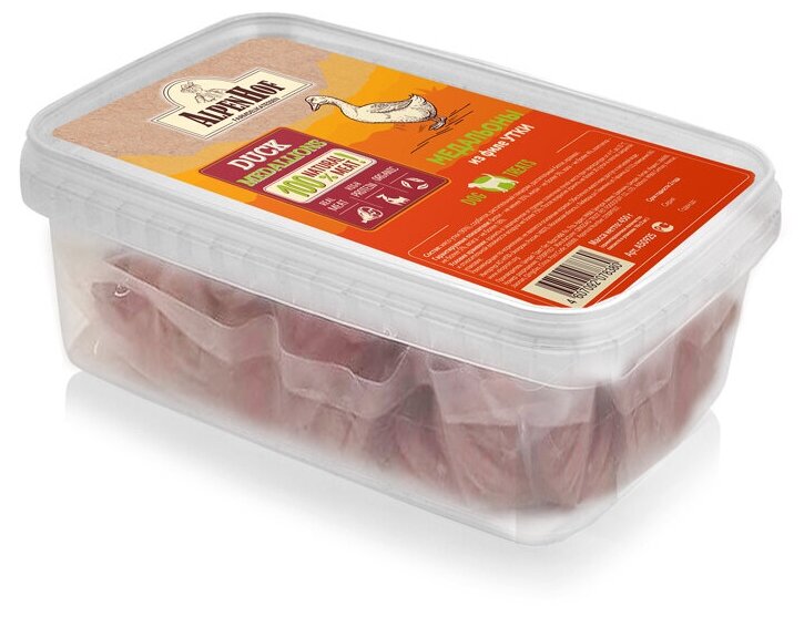 AlpenHof Лакомство Медальоны из филе утки для собак 450 г