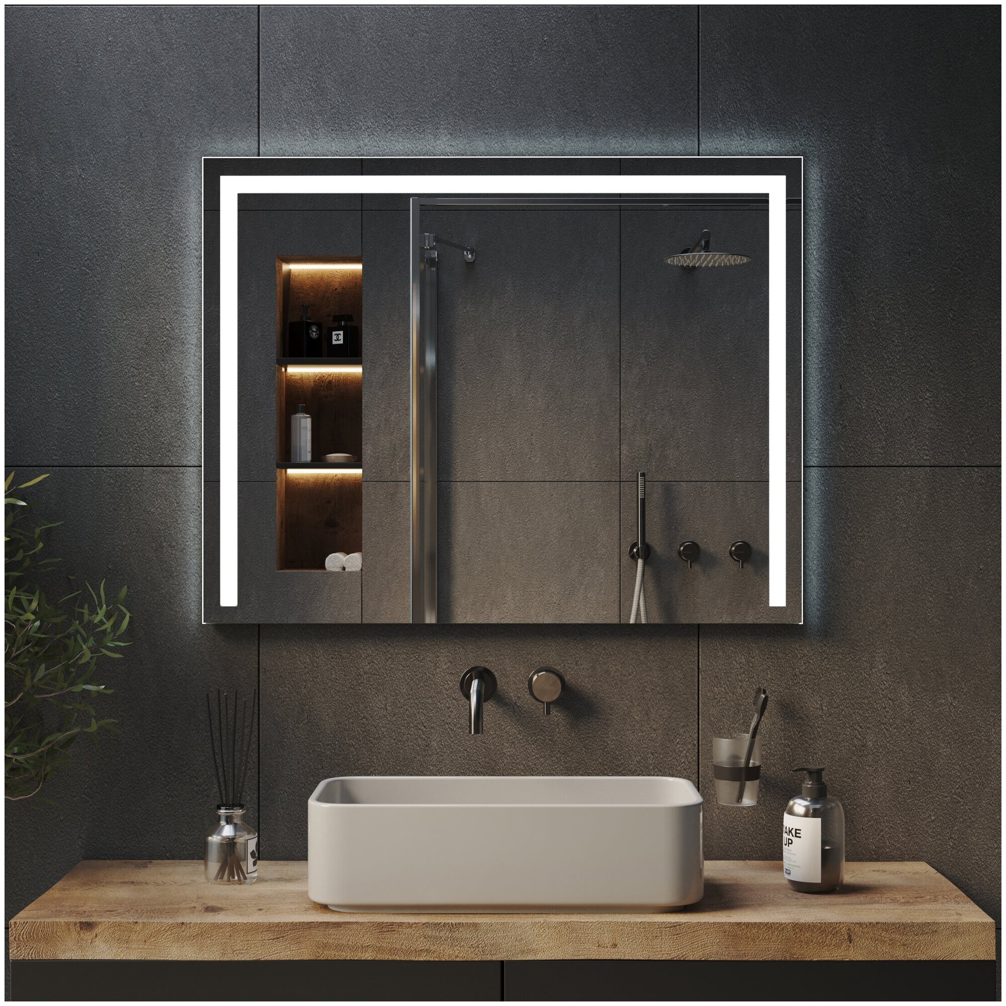 Зеркало с подсветкой Mideon - Mira 60х180 см