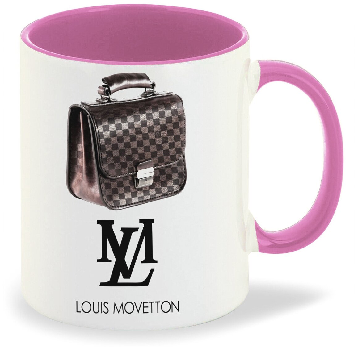 Кружка розовая CoolPodarok Louis Movetton