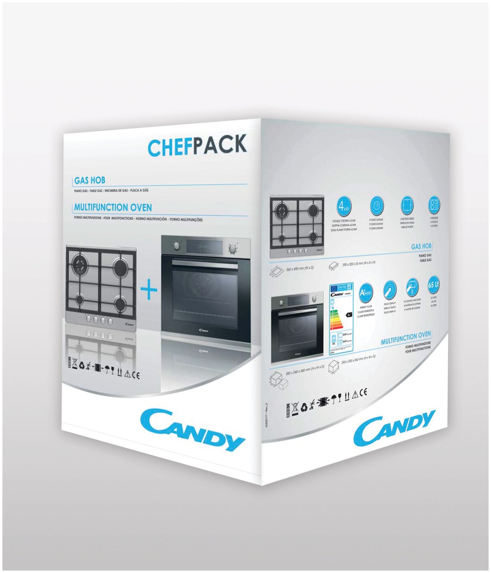 Комплект встраиваемой техники Candy FCP605X + E-CHG6 серебристый ...