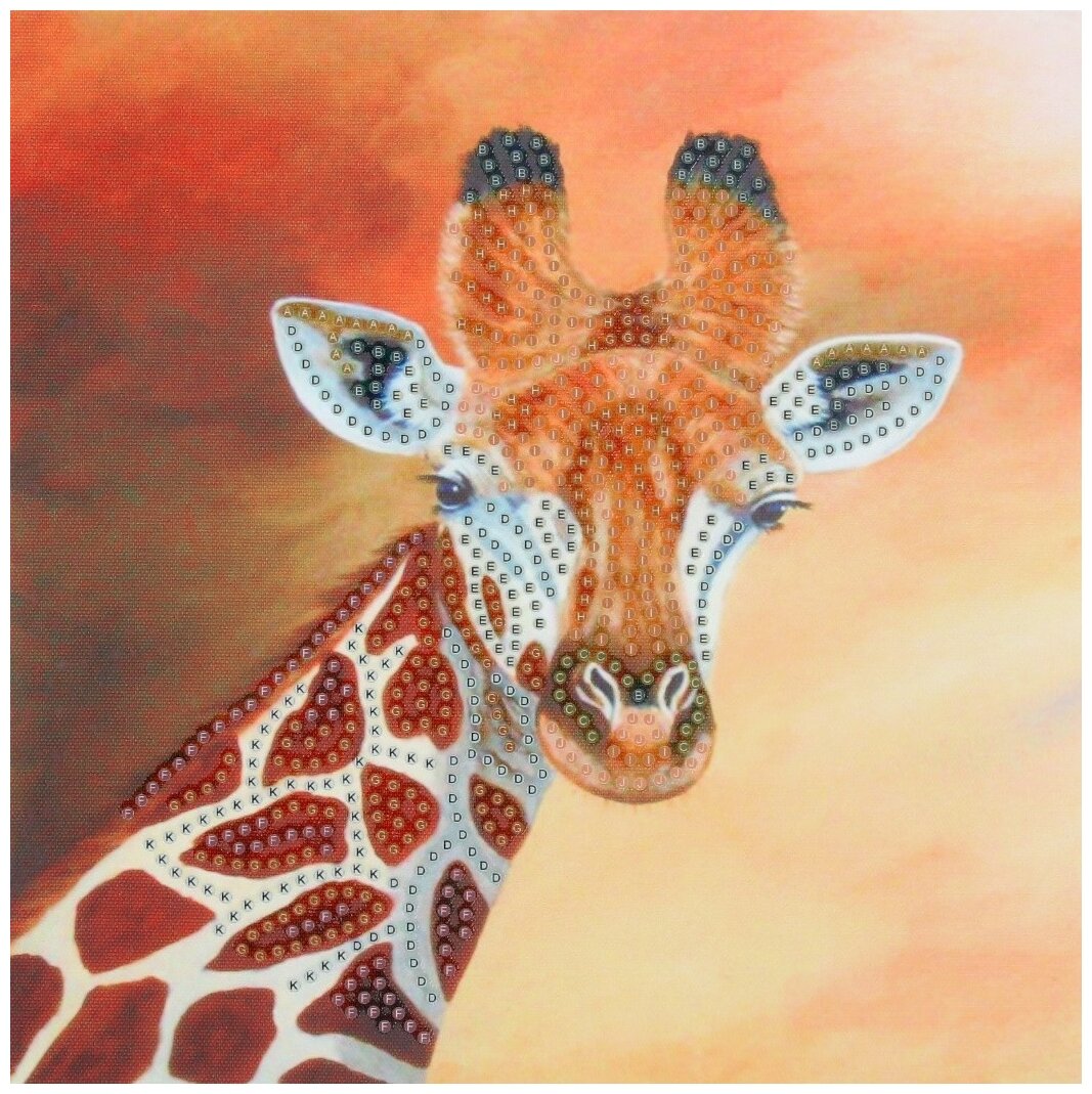Алмазная вышивка на пяльцах Жираф 7422047 \ пяльца в комплекте