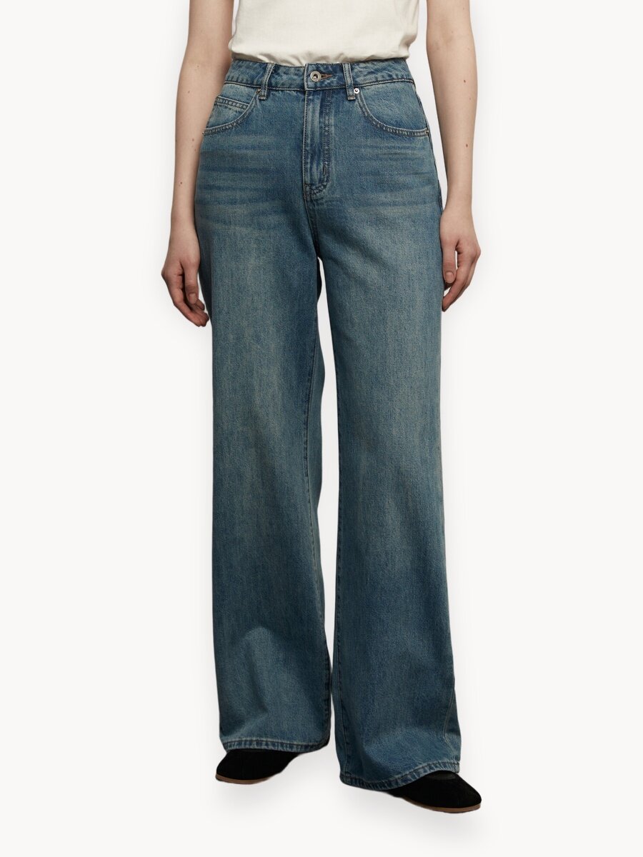 Джинсы широкие straight fit 