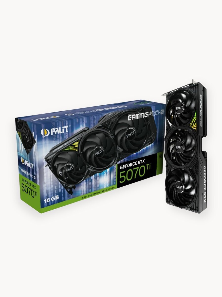 Видеокарта Palit GeForce RTX 5070 Ti GamingPro-S 16Gb