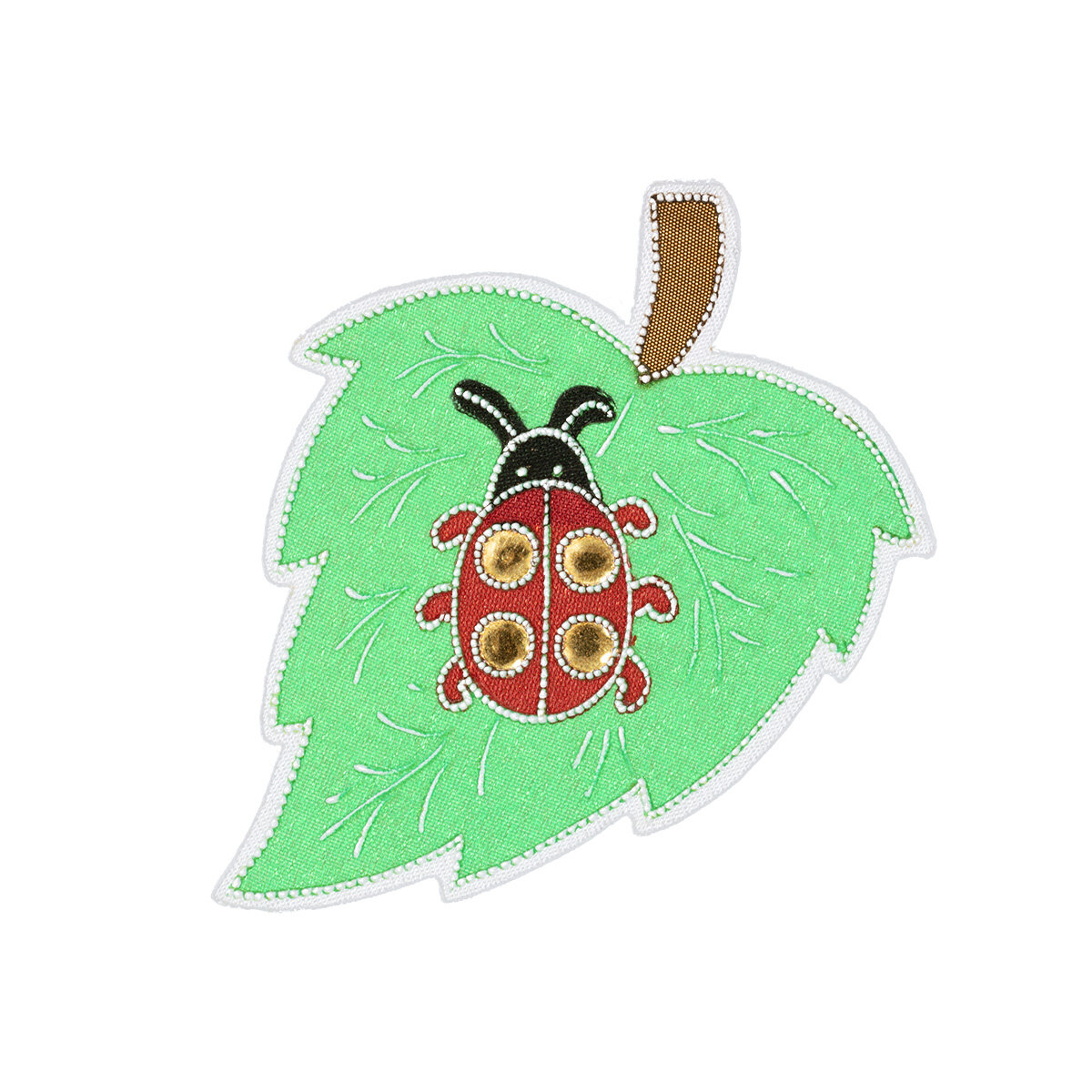 BLITZ Термоаппликация №2 2-16 Жук на листе 8×6 смдля одежды и аксессуаров