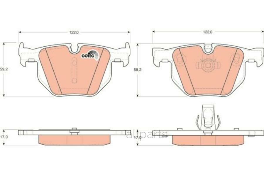 ZF RUSSIA GDB1727 ZFR Колодки тормозные BMW E60/E61 задние