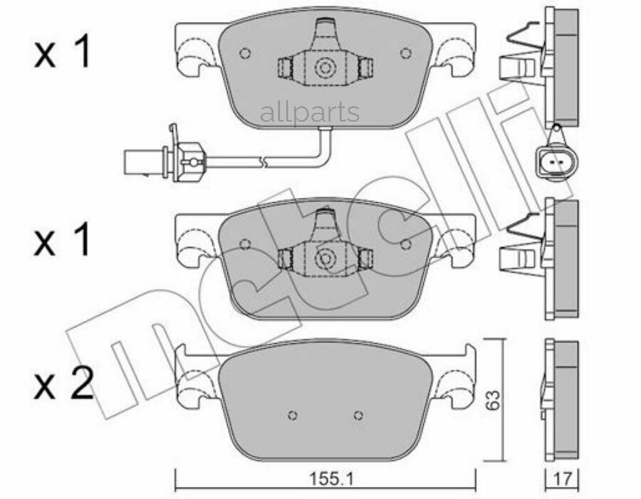 METELLI 22-1125-0 Колодки тормозные