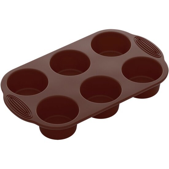 Форма Nadoba для 6 круглых маффинов, силиконовая, 30x18x4,3 см, , серия ALENKA