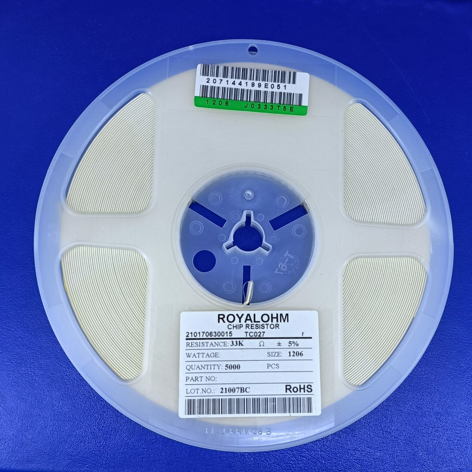 50 штук SMD резистор 1206 / 3216 (R) 33K J0333T5E (арт.65020)