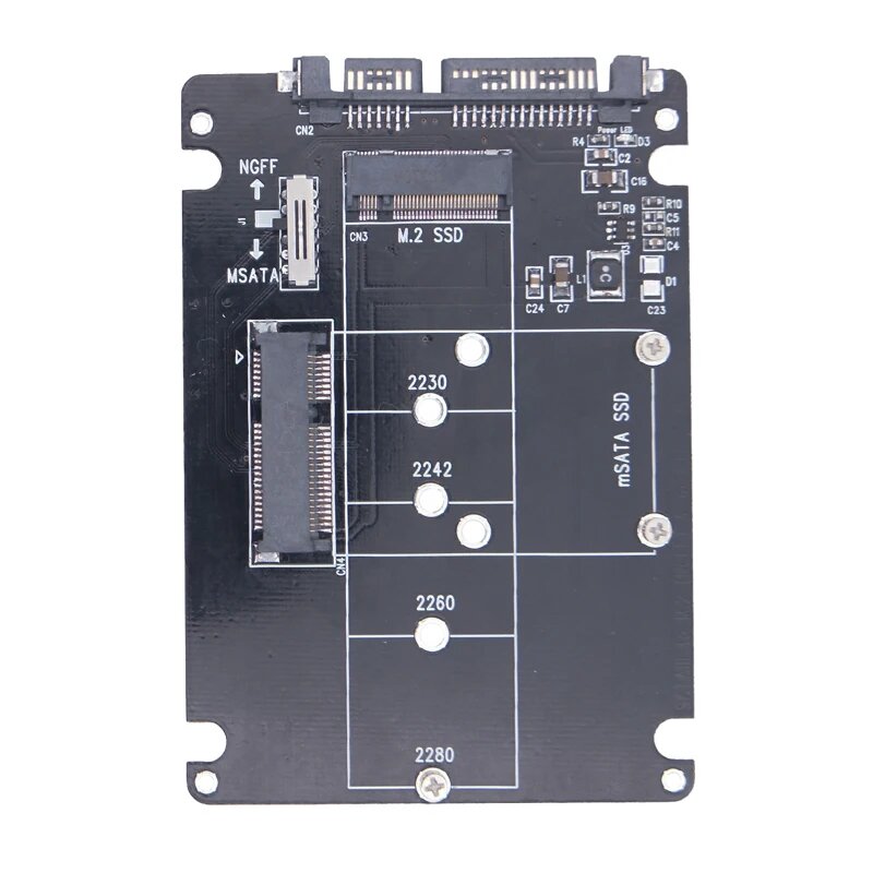 Адаптер M.2 NGFF/mSATA - SATA 3.0, Цвет: Board