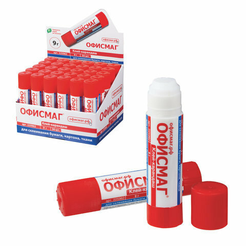 30 шт. Клей-карандаш офисмаг, 9 г, 225962