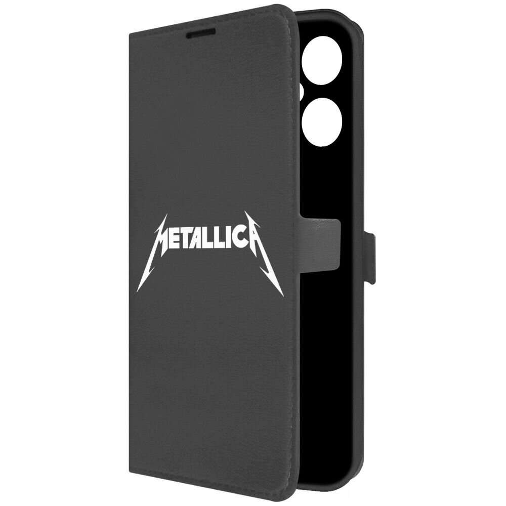 Чехол-книжка Krutoff Eco Book для TECNO Pova Neo 3 Metallica (Металлика) (черный)