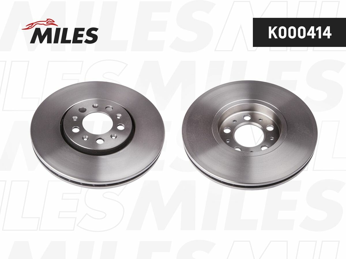 Диск тормозной передний MILES K000414 для а/м AUDI A3/VOLKSWAGEN G4, SKODA FABIA, 283х26 мм.