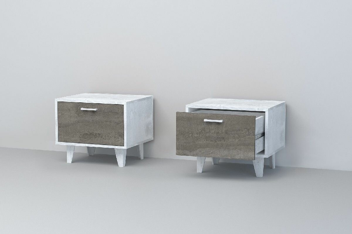 Тумба "ЭГО" Т-5 (НГ) Бетон Светлый/Камень Темный