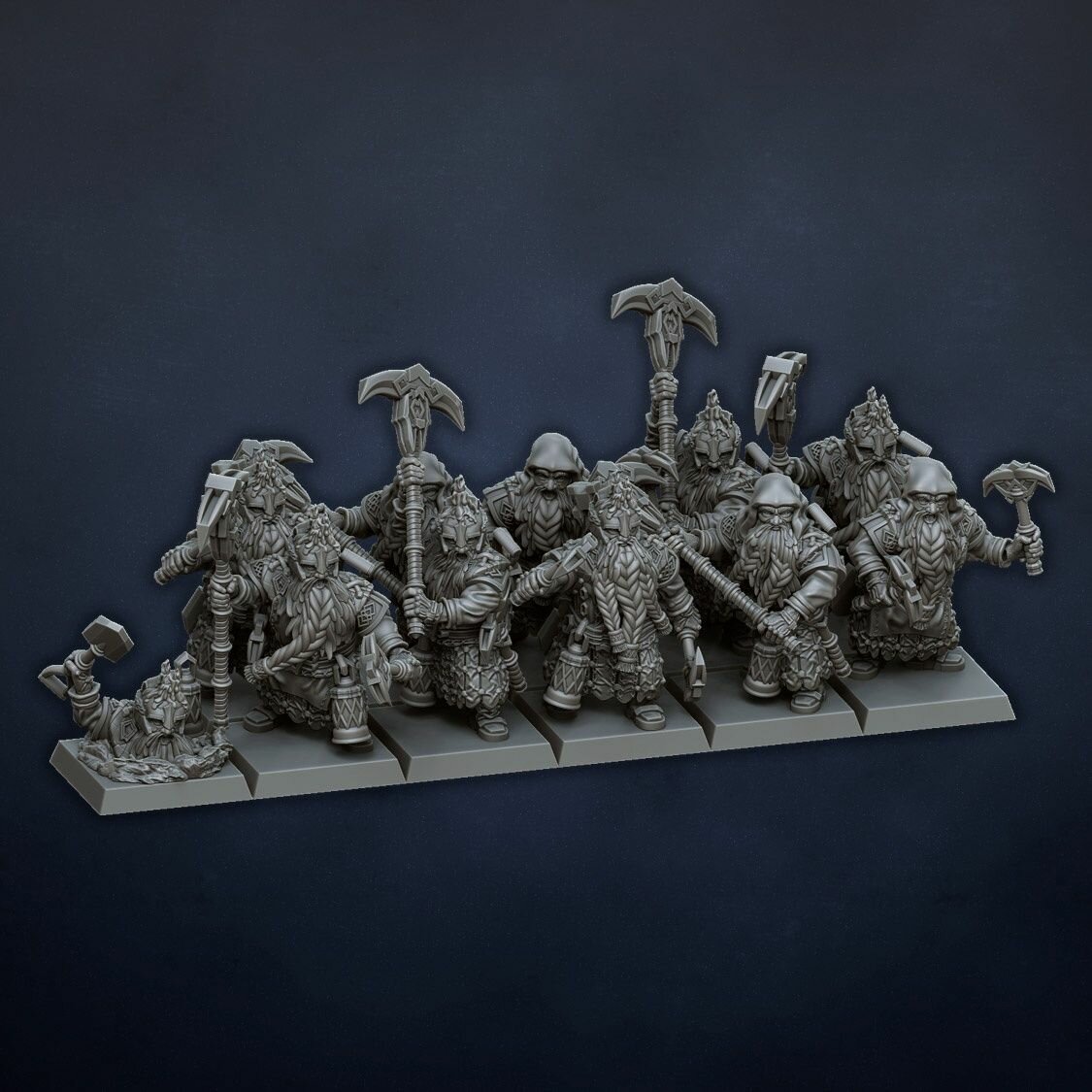 Миниатюра Warhammer Гномы Dwarf Miners