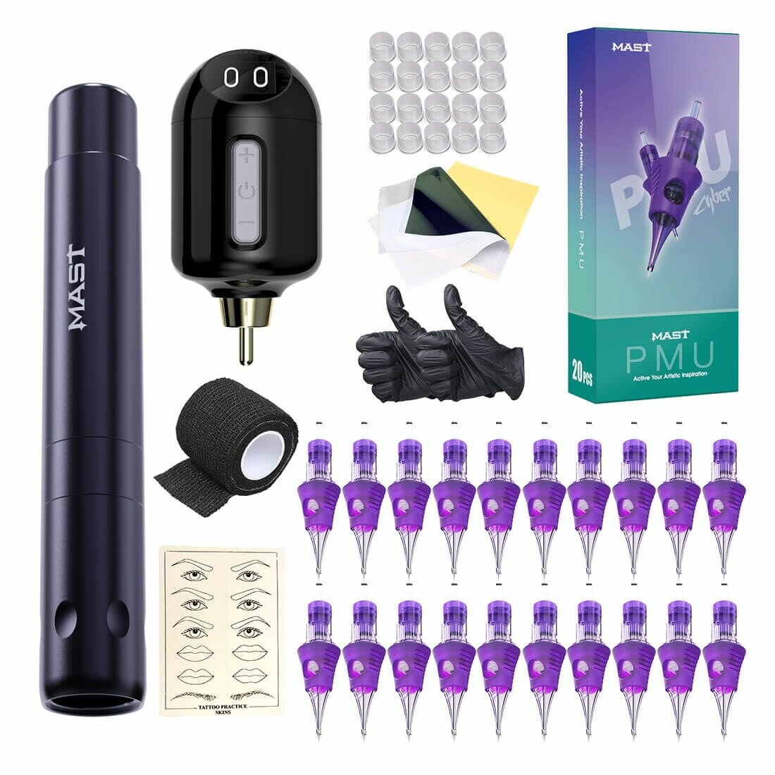 Набор для татуажа Mast Tour Air PMU Black с блоком Airbot Smart P320