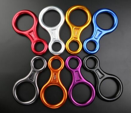 Страховочно-спусковое устройство восьмерка 35kN для скалолазания и альпинизма SRT