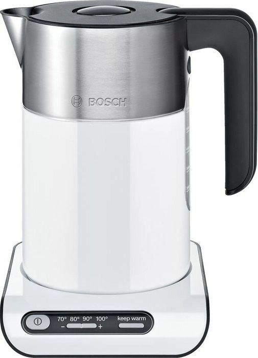 Электрочайник Bosch TWK8611, 2400Вт, 1.5л, скрытый нагревательный элемент, металл/пластик