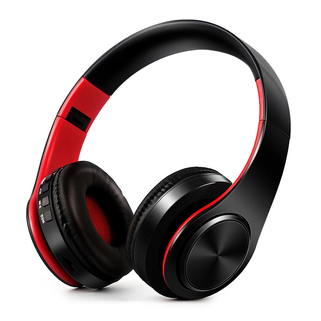 Беспроводные наушники Bluetooth red black