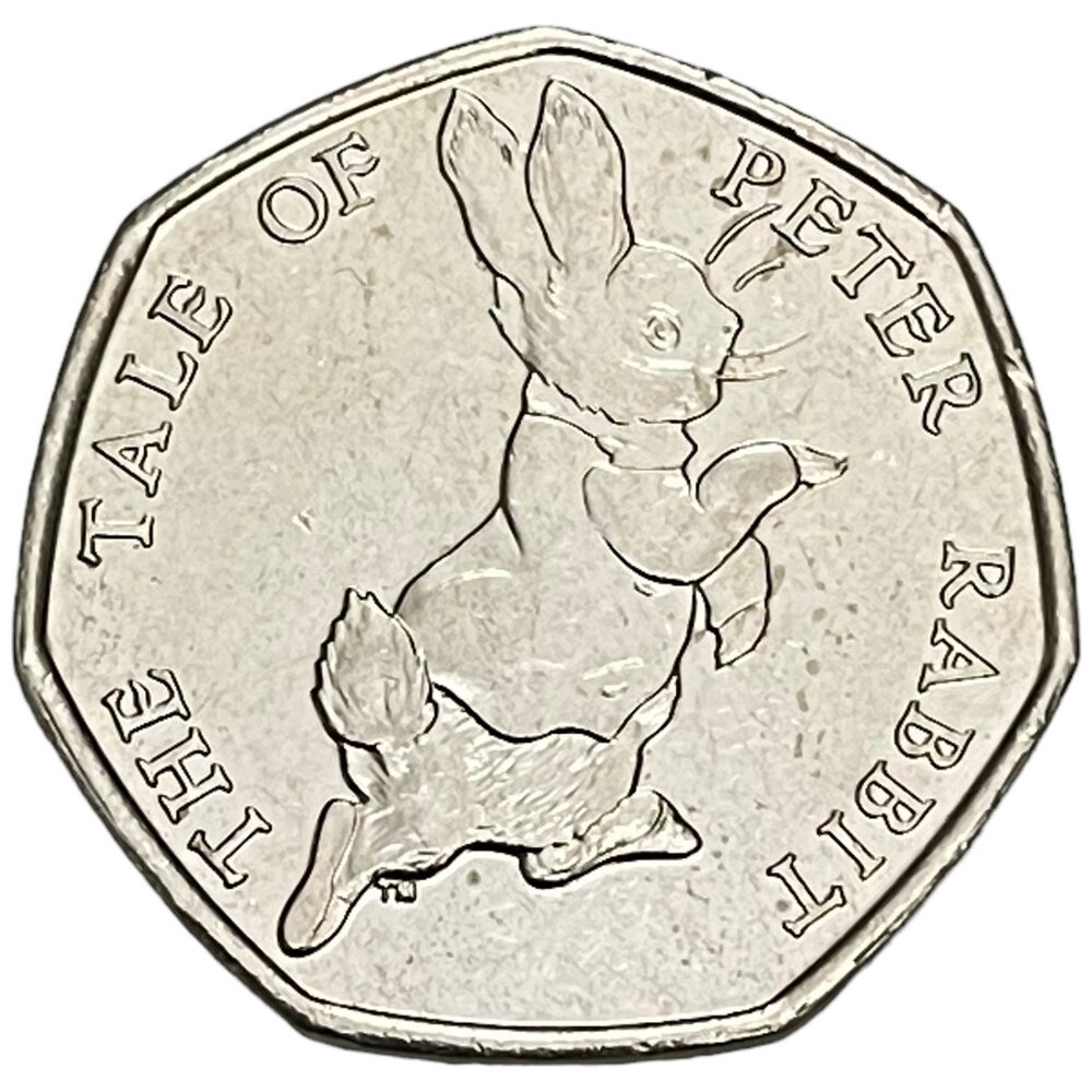 Великобритания 50 пенсов 2017 г. (150 лет со дня рождения Беатрис Поттер - Кролик Питер) (CN)