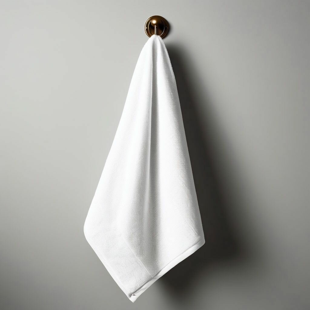 Полотенце махровое отельное для для рук, для лица, для ног однотонное Белое 50*110 см 400 г/м