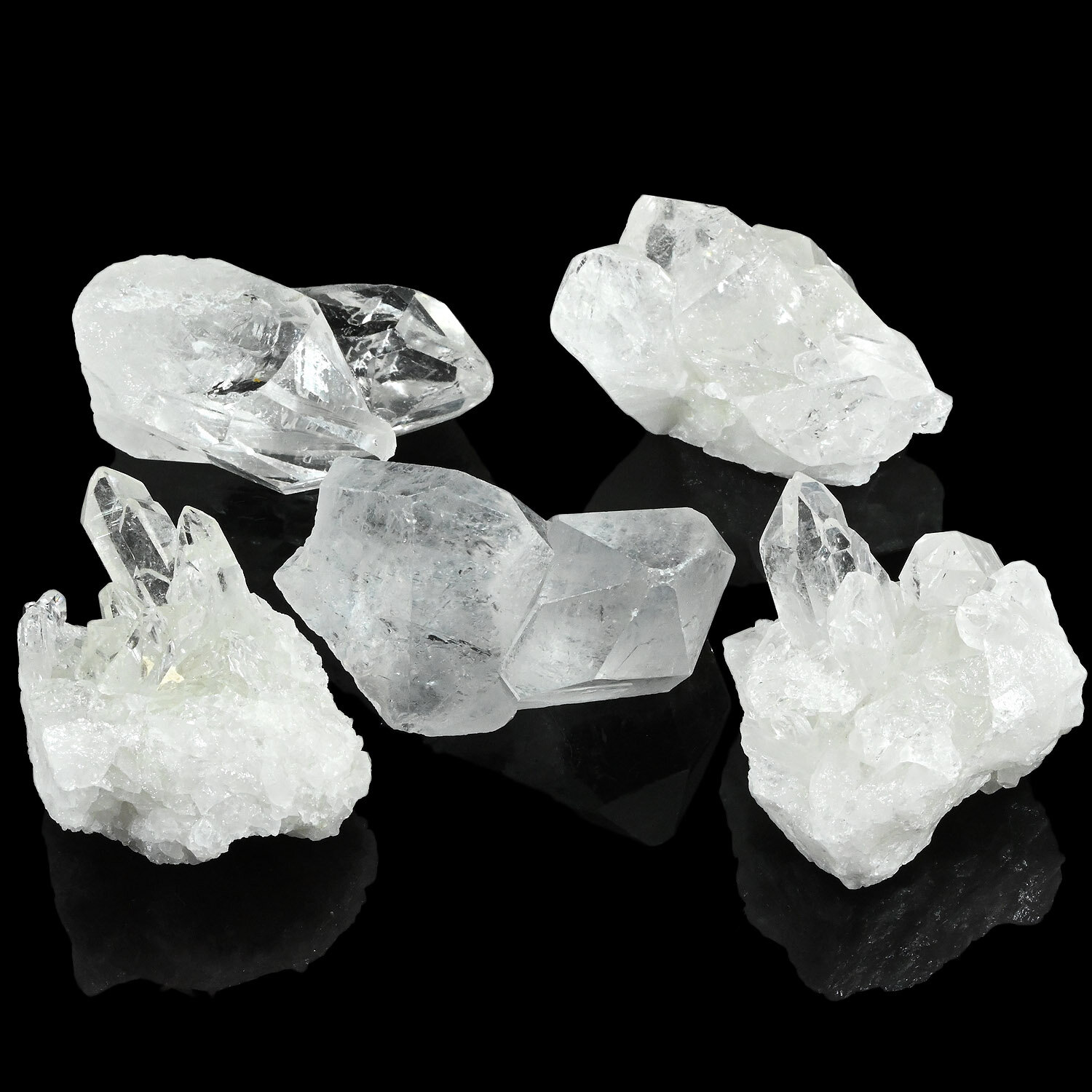 Кристаллы горного хрусталя 58*40*31мм, 80-89г .