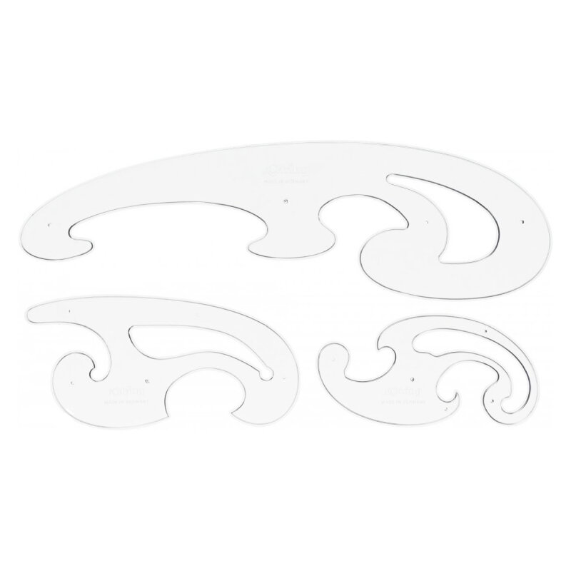 Лекало Rotring Centro, Набор: 3 предмета, Пластик, пр-во Германия