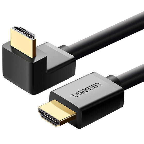 Кабель Ugreen HD103 HDMI Cable Right Angle 90 Degree (2 метра) чёрный (10173)