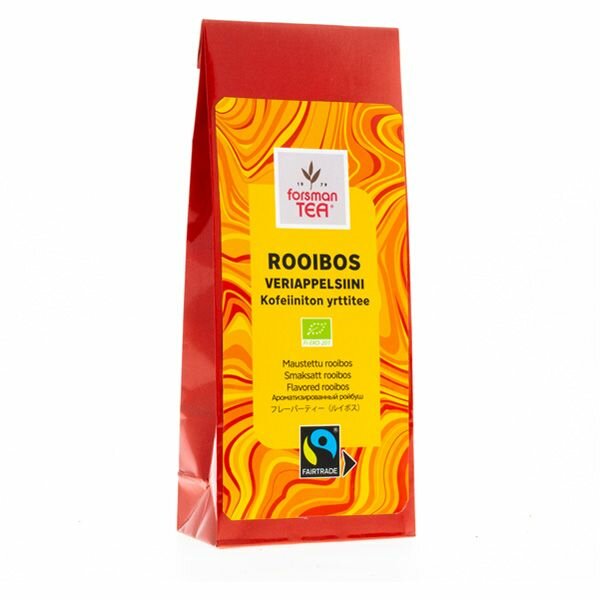 Чай Forsman tea Rooibos Veriappelsiini Ройбуш со вкусом красного апельсина 60 г (из Финляндии)