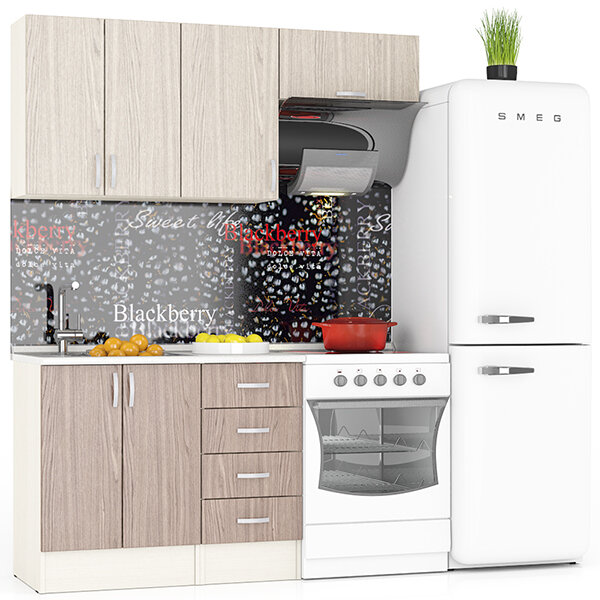 Кухня Мери 04 ШВ600+ШВ400+ШВв600+ШН600+ШН4Я400, цвет дуб/ясень шимо светлый/ясень шимо тёмный