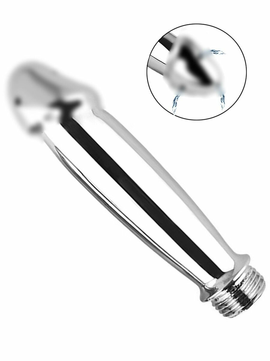 Насадка-фаллоимитатор для анального душа "METALL ANAL DOUCHE" 12.5см