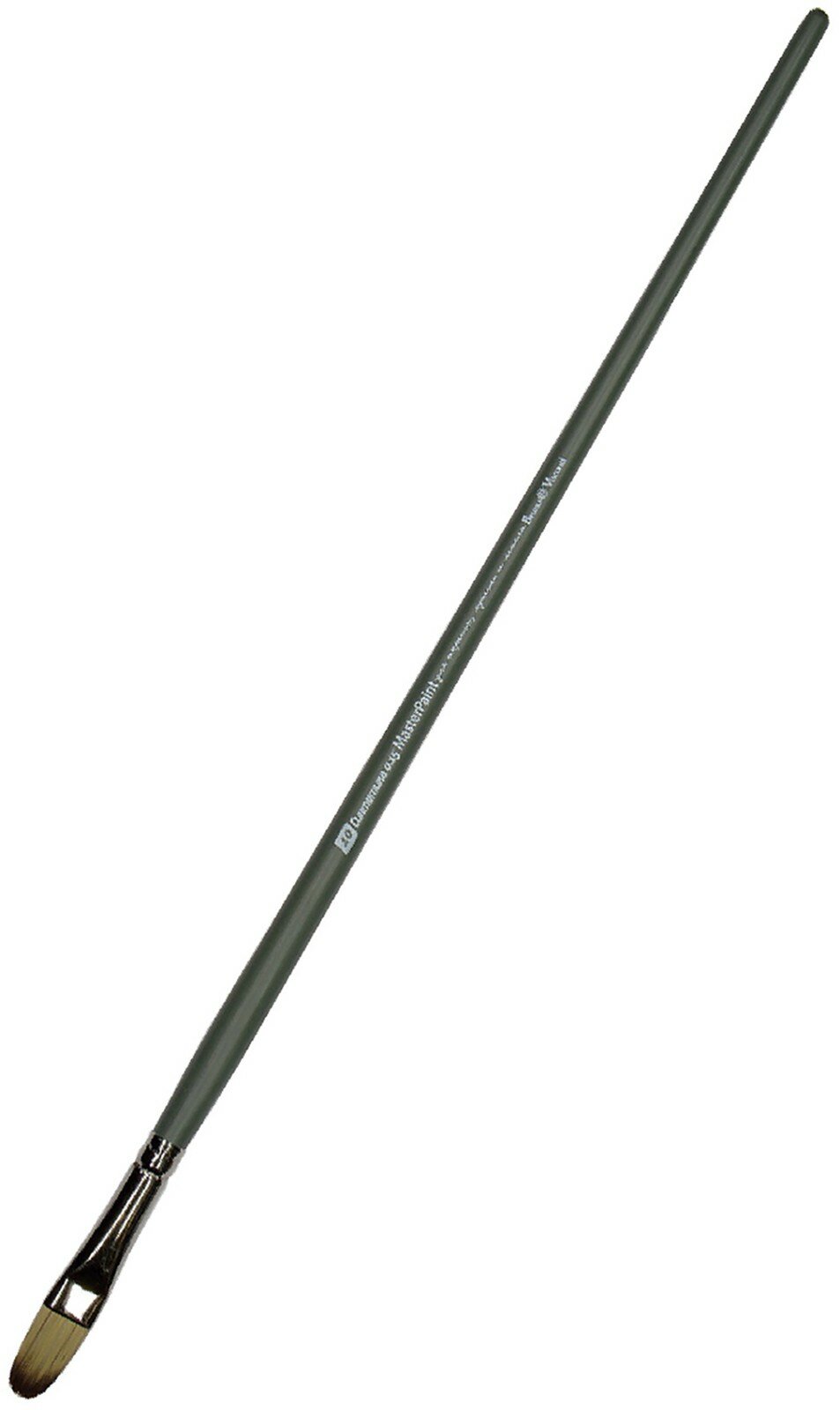 Кисть синтетика филберт с длинной ручкой №10