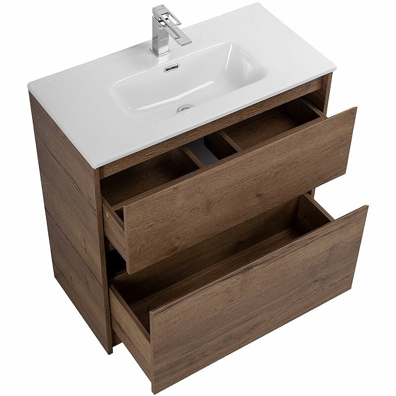 Тумба с раковиной BelBagno Kraft 39 70 напольная Rovere Tabacco с раковиной BelBagno BB-8099-3-70
