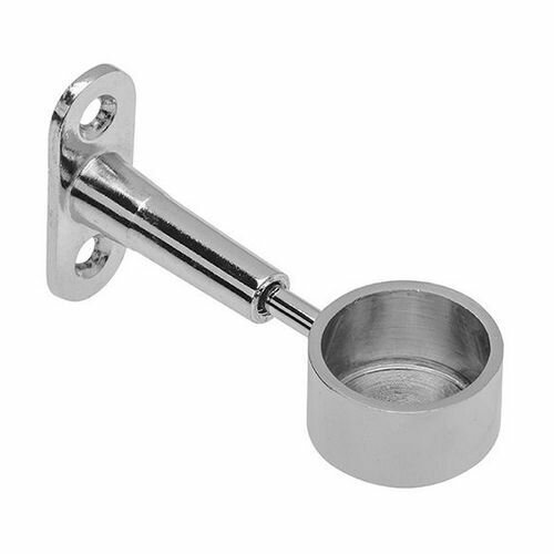 Держатель трубы d- 25 мм. дистанционный торцевой, Крепление трубы к стене, торцевой, регулируемый, хром- 4 шт. в упаковке.