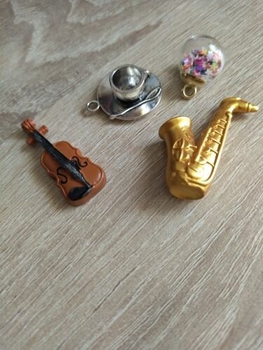Набор миниатюр для ватной игрушки, куклы, 4 шт, пластик, металл, стекло