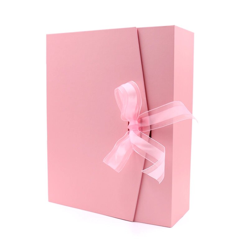 Коробка-шкатулка подарочная с бантом от Zdravnica.SHOP розовый цвет