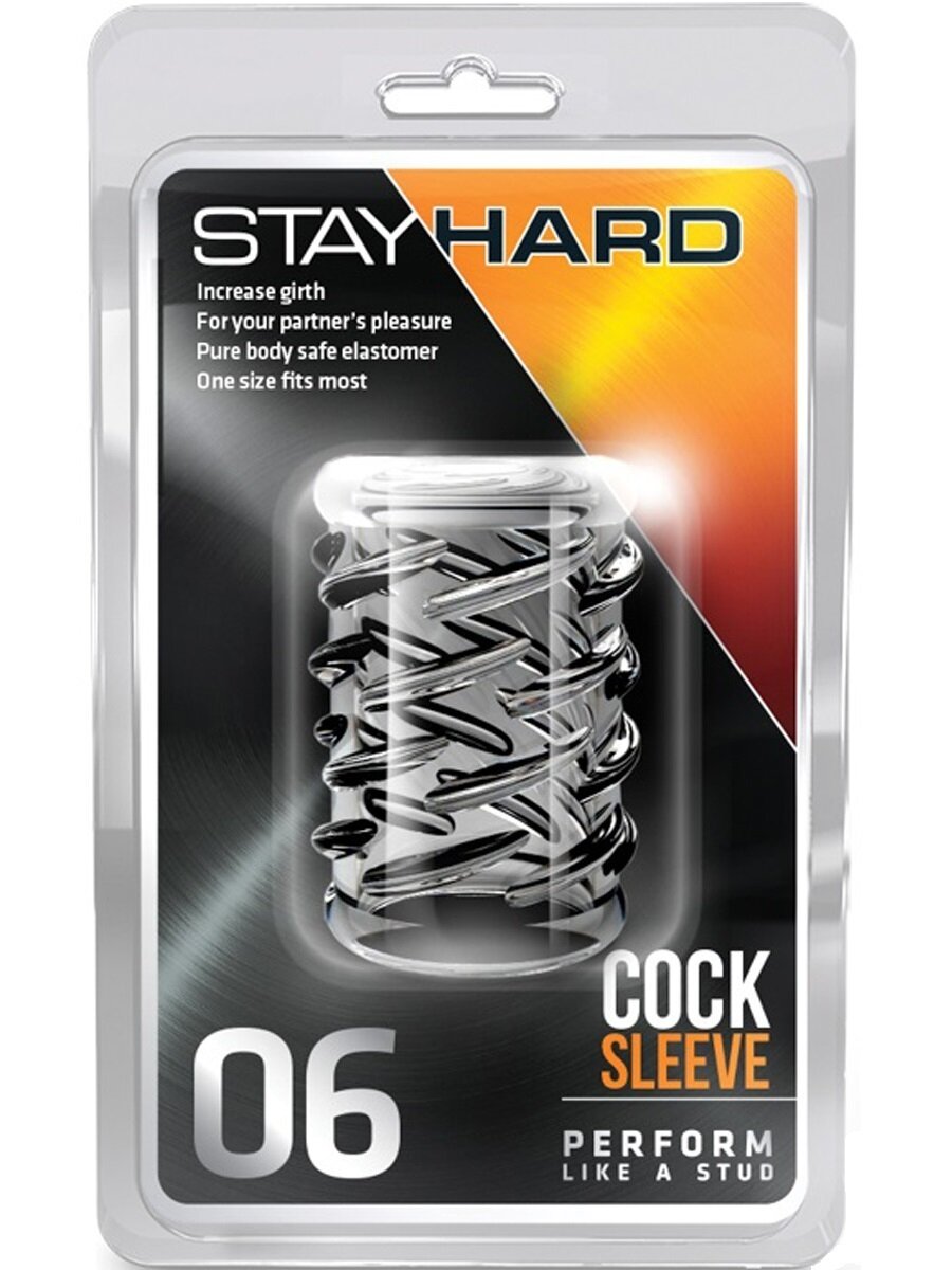 Силиконовая прозрачная насадка на пенис "STAY HARD COCK SLEEVE 06" 5cm