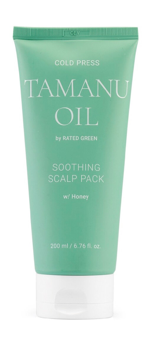 Rated Green Cold Press Tamanu Oil Soothing Scalp Pack 200ml Успокаивающая маска для кожи головы с маслом таману, RG-SP07, Rated Green