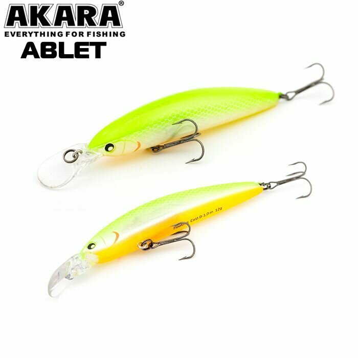 Рыболовная приманка Воблер Akara Ablet 90F 90мм. 12г. №A127