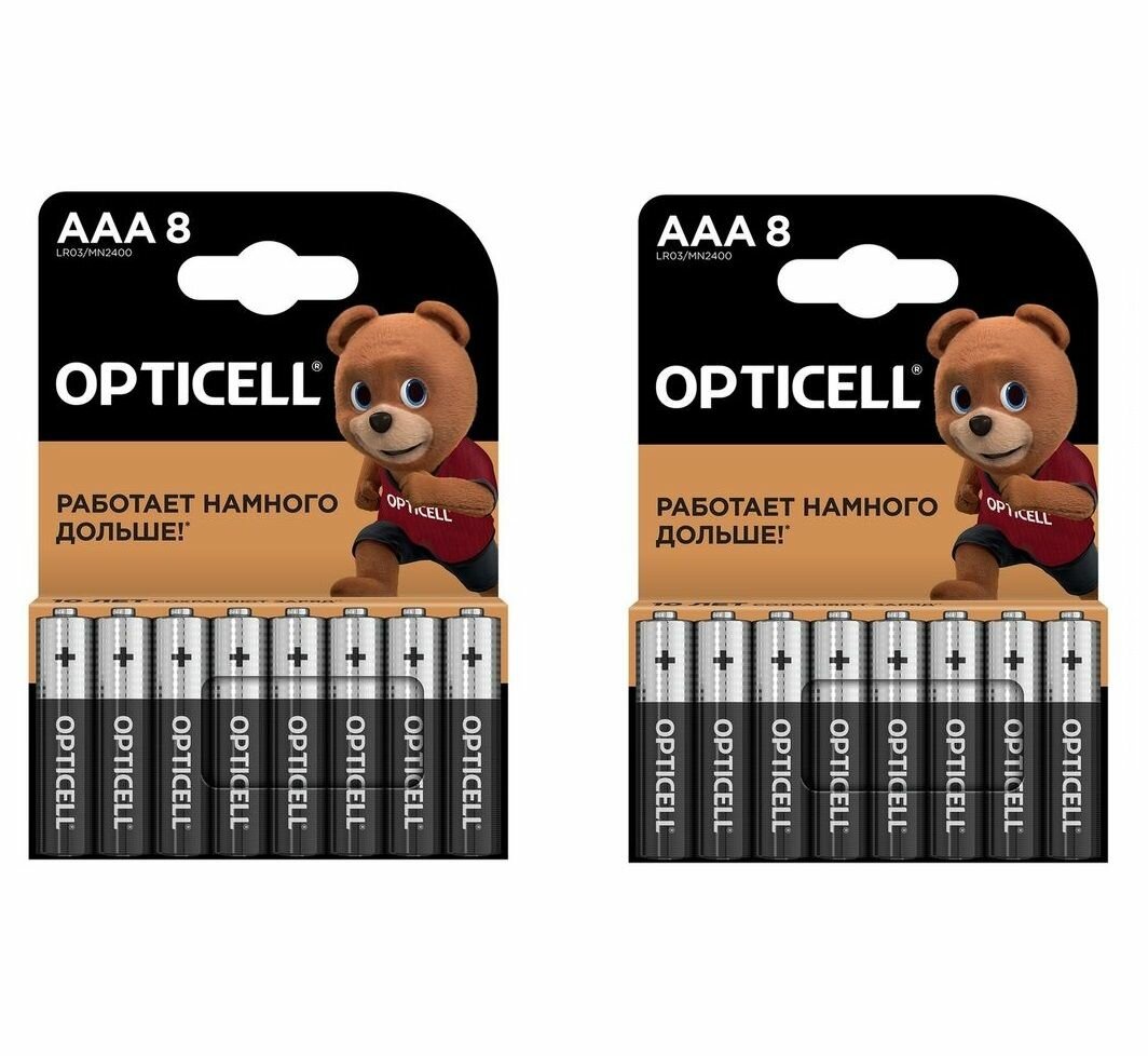 OPTICELL Батарейки Basic AAA, 8 шт/уп, 2 уп