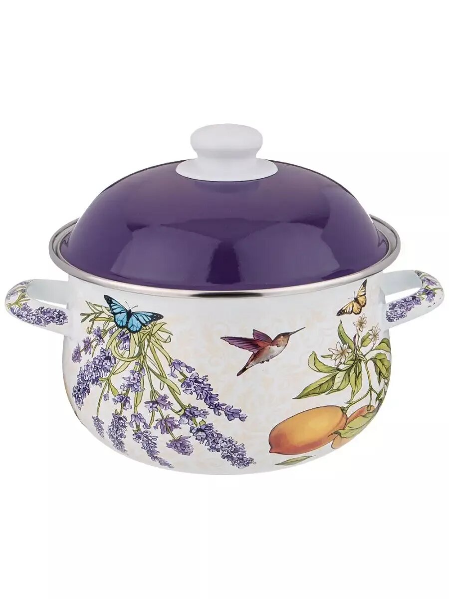 Кастрюля эмалированная Прованс, 2.8л