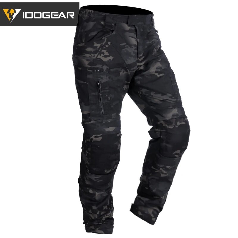 IDOGEAR Боевые брюки камуфляж MCBK, черный, L