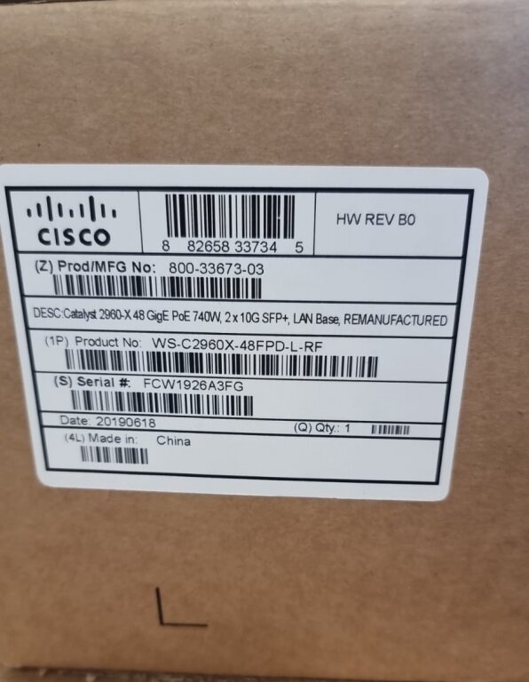 Cisco WS-C2960X-48FPD-L-RF