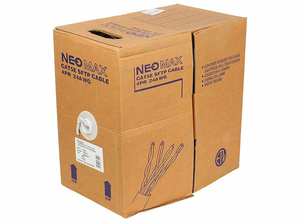 Кабель Neomax S/FTP NM40001, серый, 305 м.