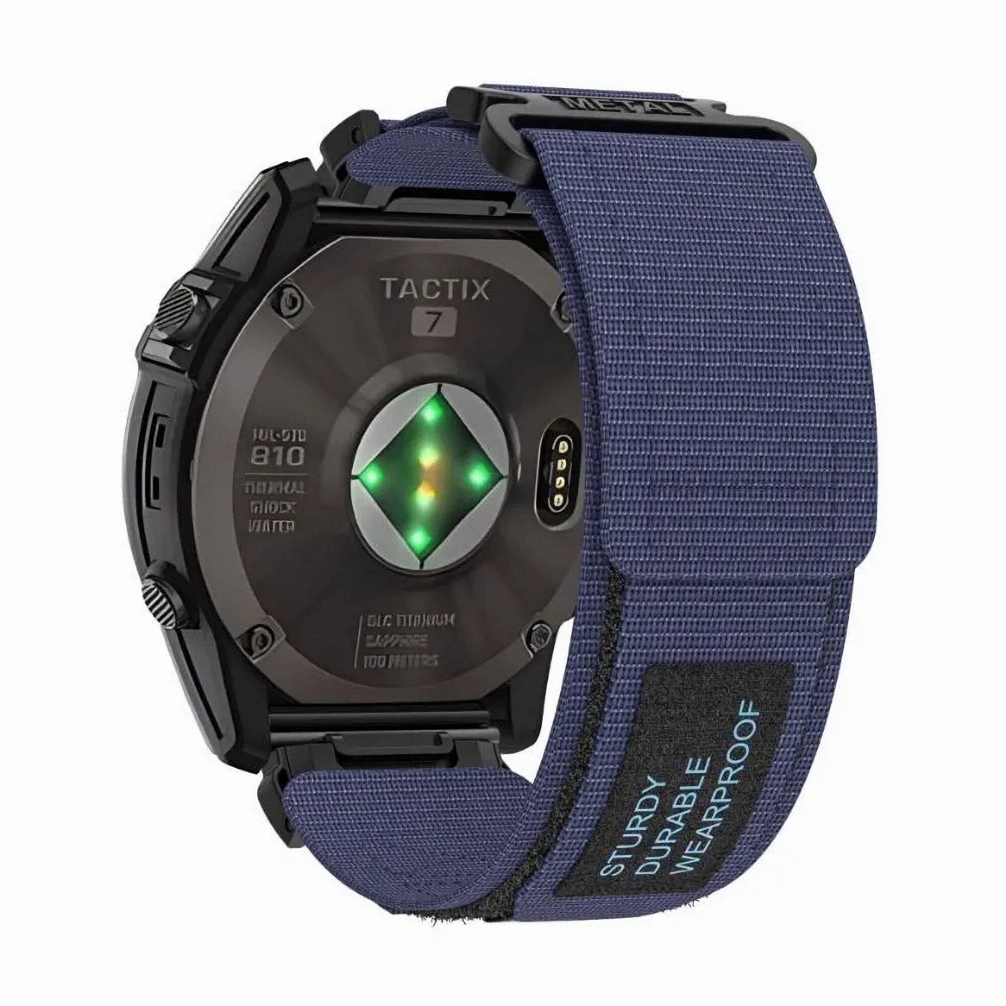 Нейлоновый ремешок для наручных часов Garmin 22 мм синего цвета — фото 1