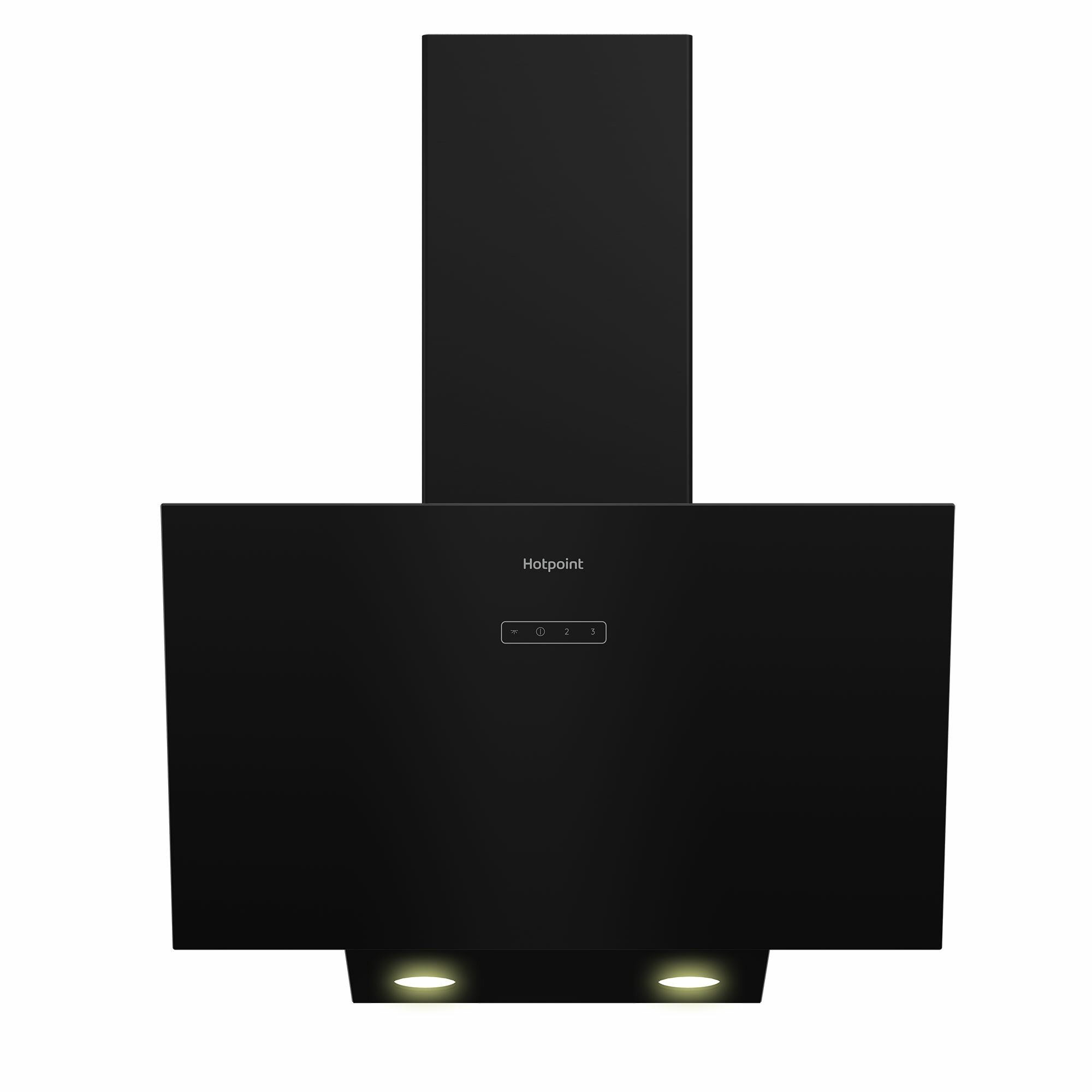 Вытяжка кухонная Hotpoint HPHV 63LT BL, производительность 420 м³/ч, отвод и циркуляция, черный