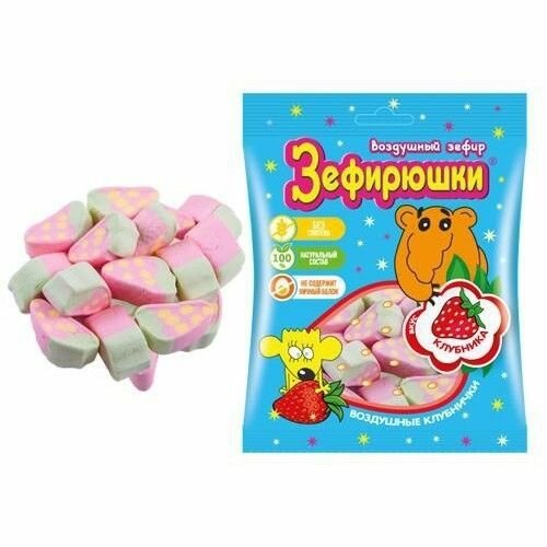 Зефирюшки Воздушный зефир Клубника, 40 г