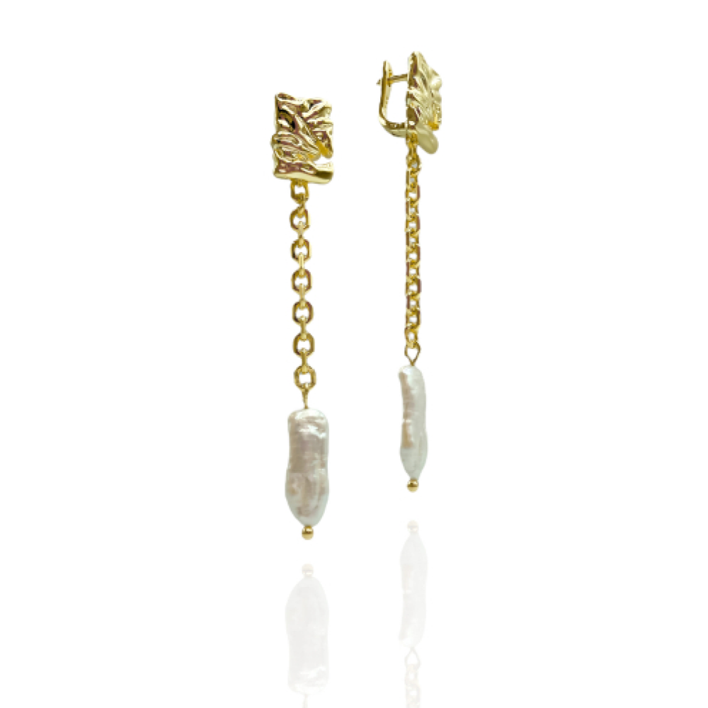 Комплект серег, жемчуг барочный